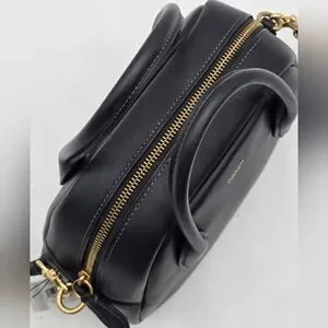 Coach | Bags | Coach Glovetanned Leather Borough Bowling Bag Black ...